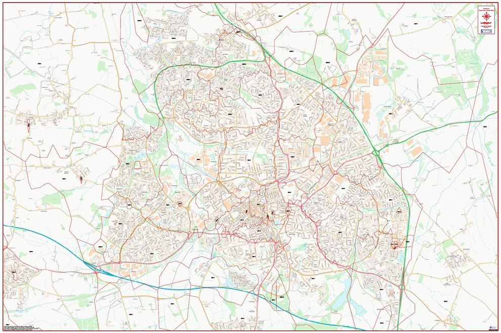 Central Swindon Postcode City Street Map - Digital Download – ukmaps.co.uk