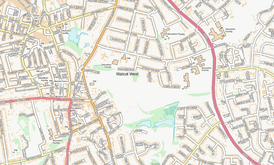 Central Swindon City Street Map - Digital Download – ukmaps.co.uk