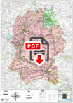 Wiltshire County Boundary Map - Digital Download – ukmaps.co.uk