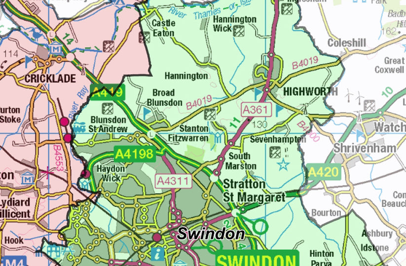 Wiltshire County Boundary Map - Digital Download – ukmaps.co.uk