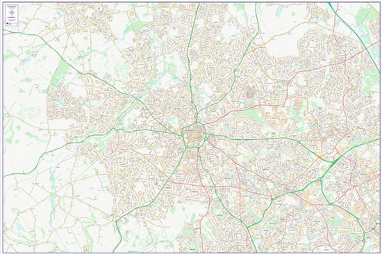 Central Wolverhampton City Street Map - Digital Download – ukmaps.co.uk