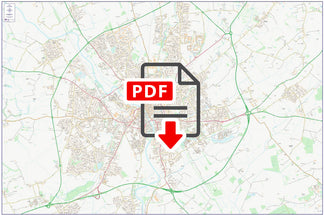 Central York City Street Map - Digital Download – ukmaps.co.uk