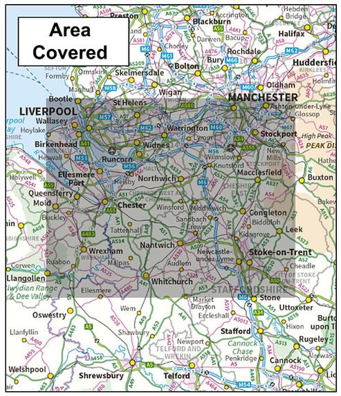 Cheshire County Boundary Map - Digital Download – ukmaps.co.uk